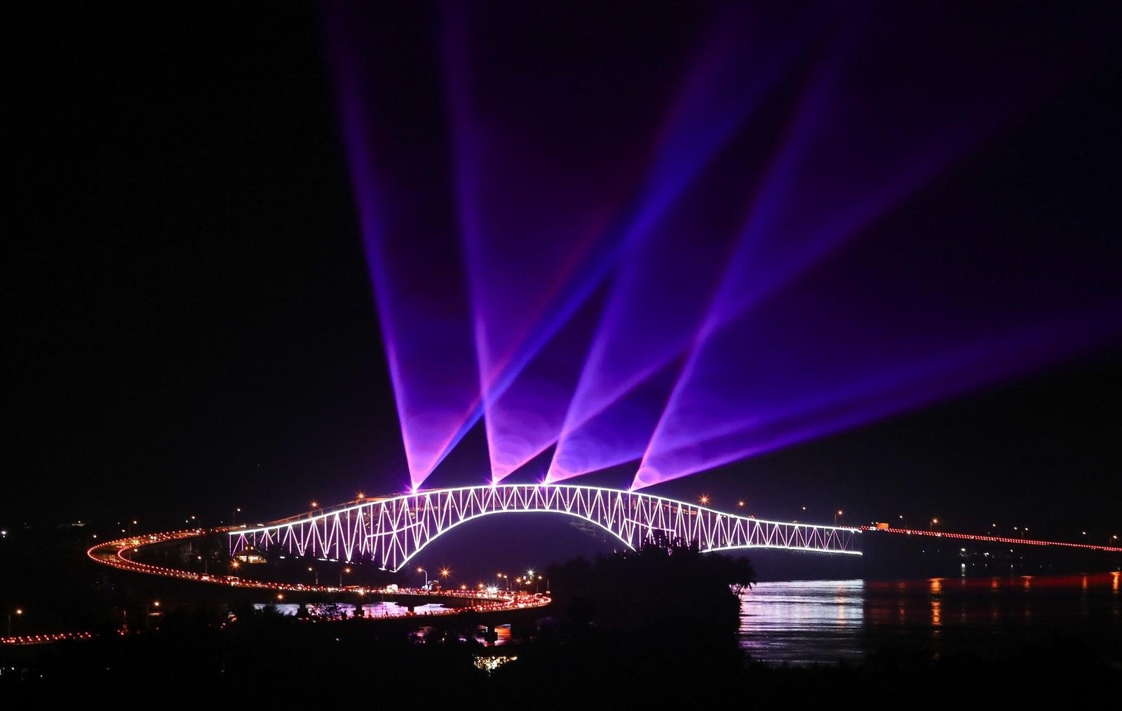 PBBM officially switches on San Juanico Bridge lighting project – The ...