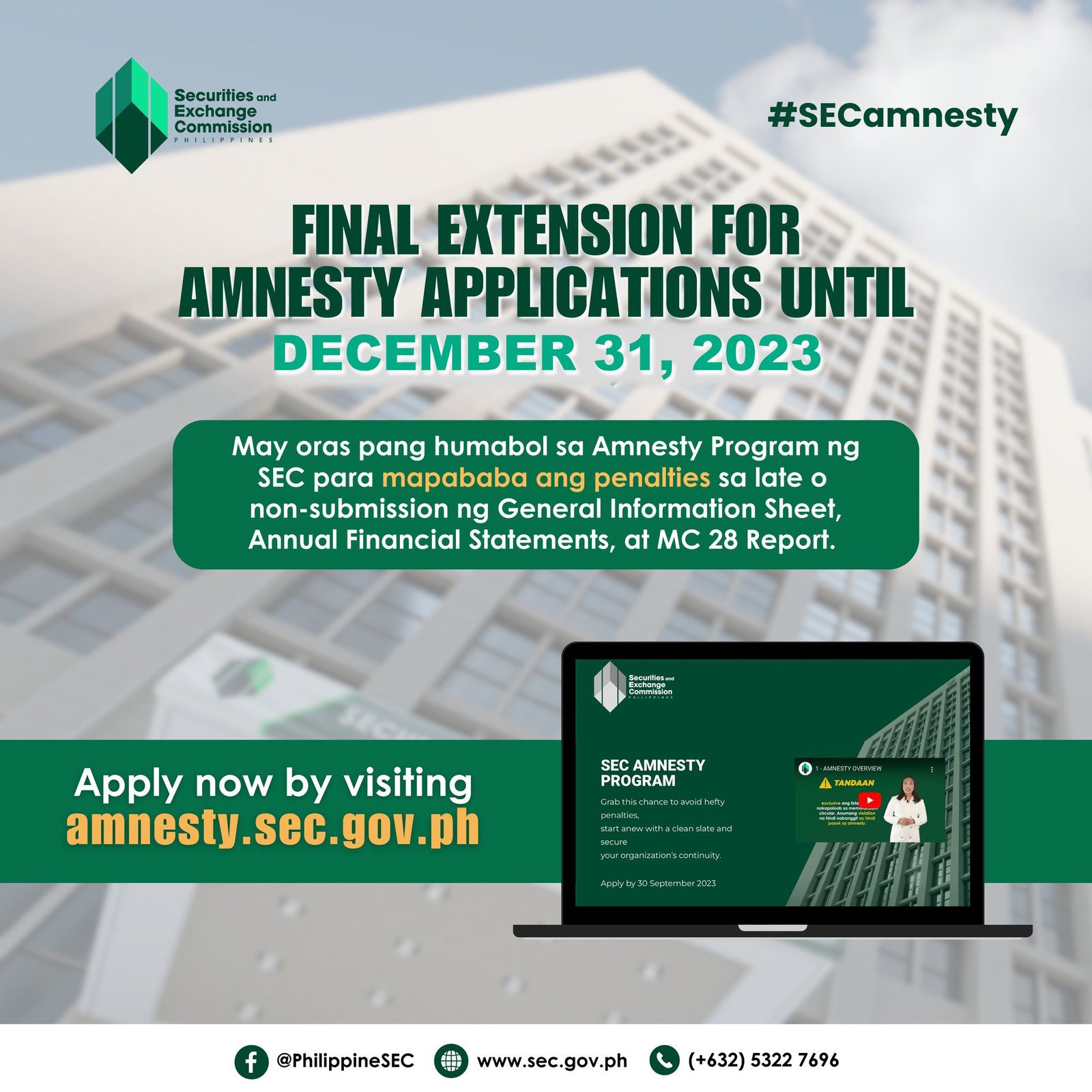 Final chance to avail of SEC amnesty program extended to end of 2023 ...