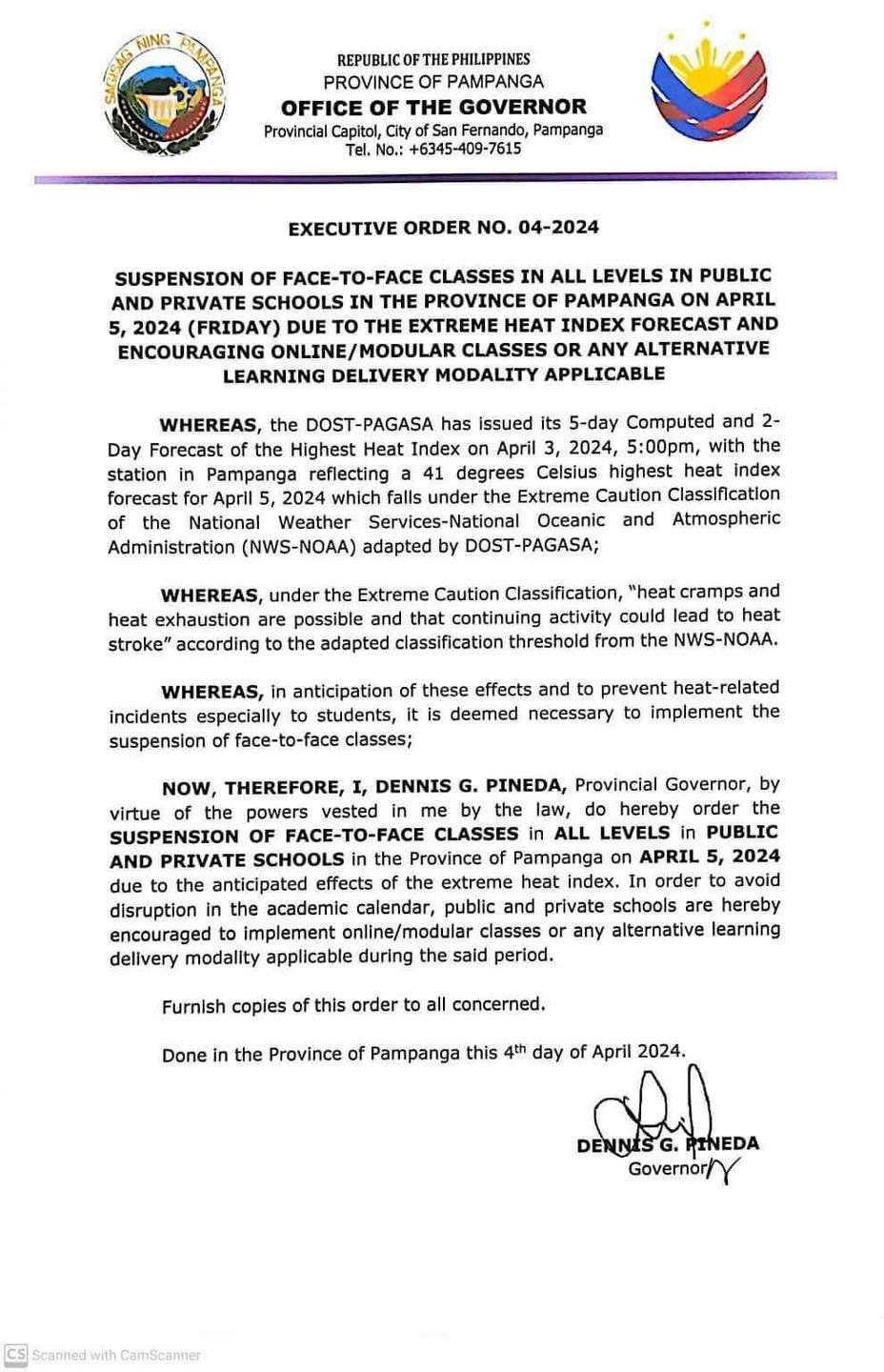 F2F CLASS SUSPENSION IN PAMPANGA – The Voice Newsweekly