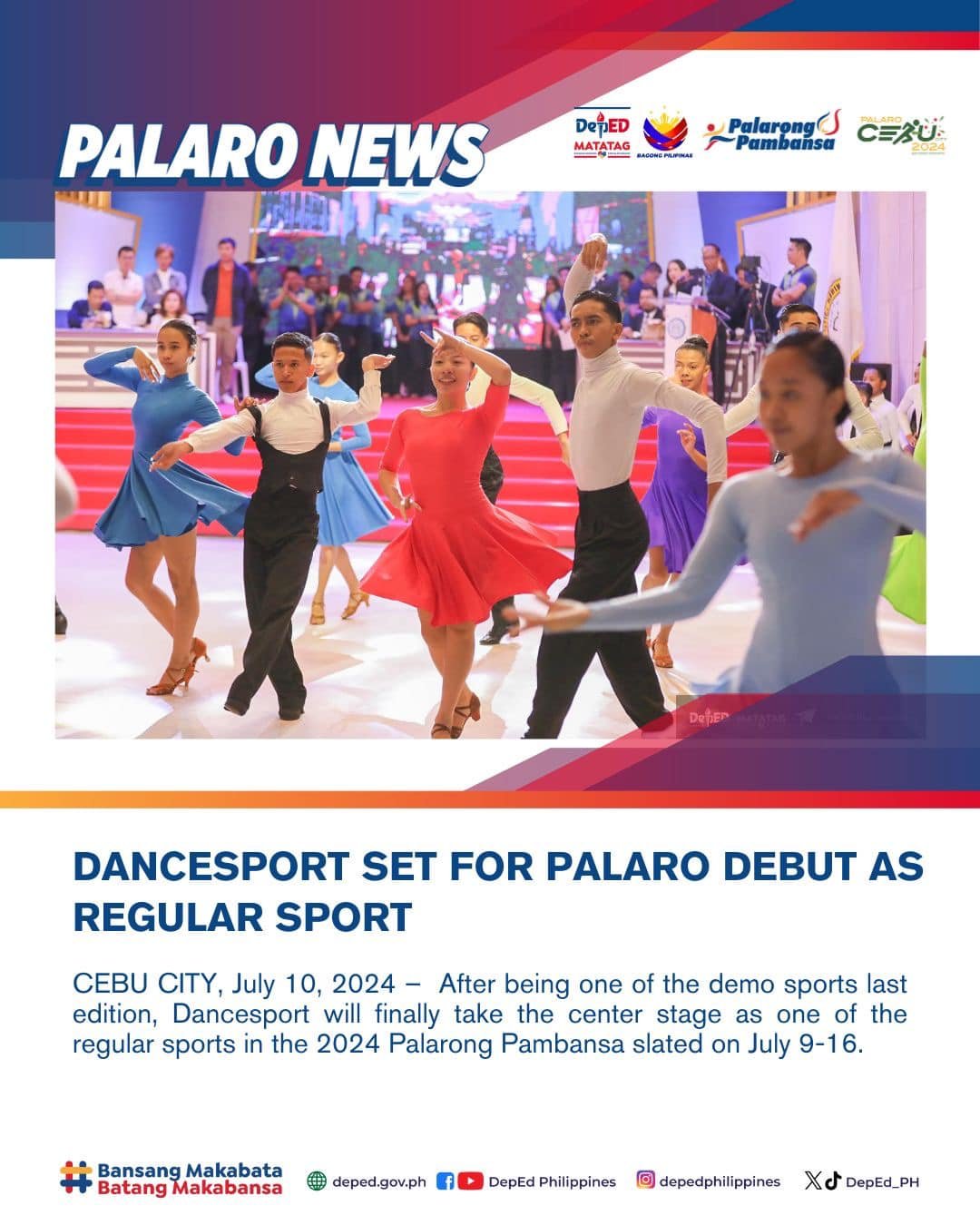 Dancesport to debut as regular sport in Palaro 2024 – The Voice Newsweekly