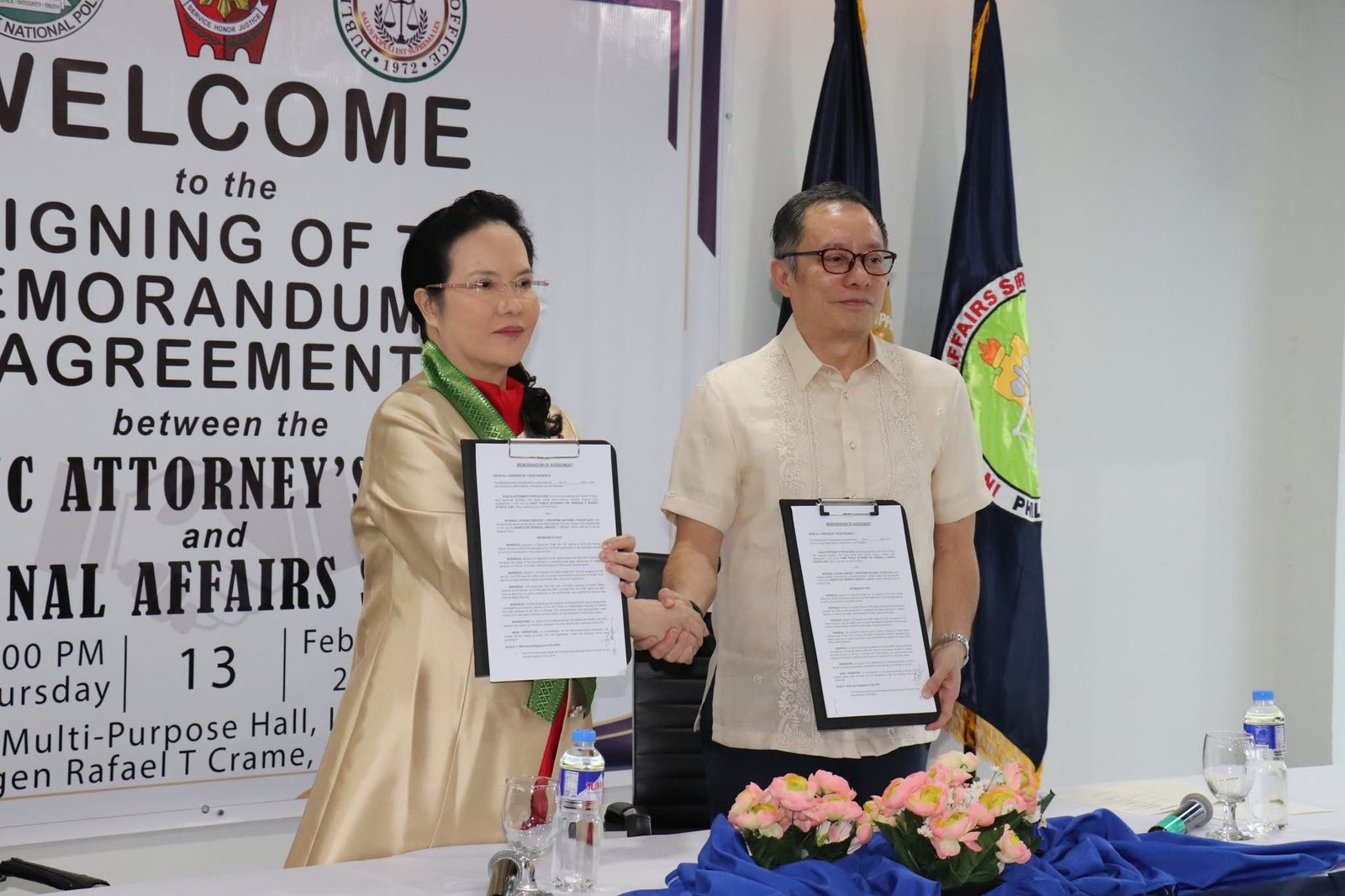 PNP-IAS, PAO INK DEAL FOR FREE LEGAL AID – The Voice Newsweekly