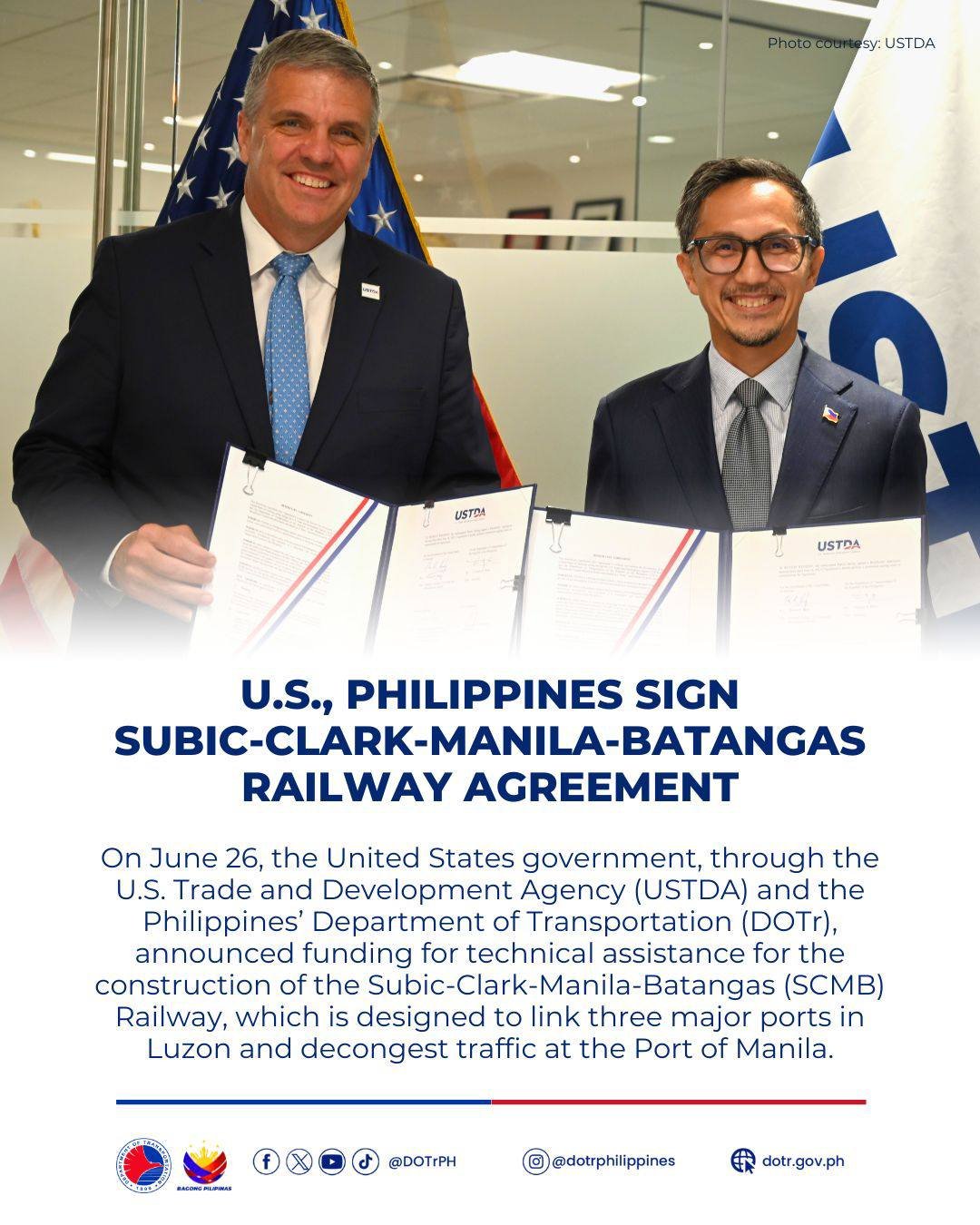 U.S., Philippines seal deal for Subic-Clark-Manila-Batangas Railway ...