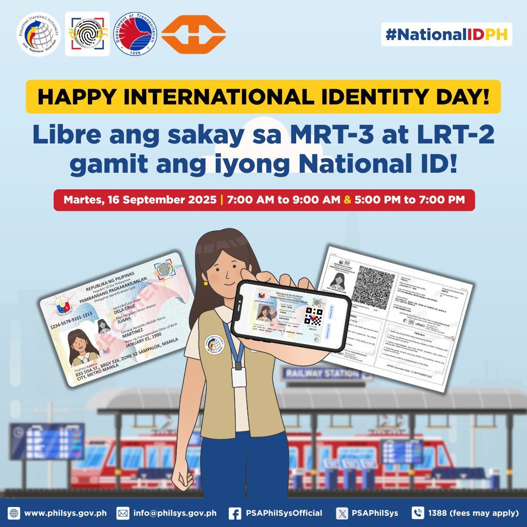FREE MRT-3 AND LRT-2 RIDES ON INTERNATIONAL IDENTITY DAY – The Voice ...